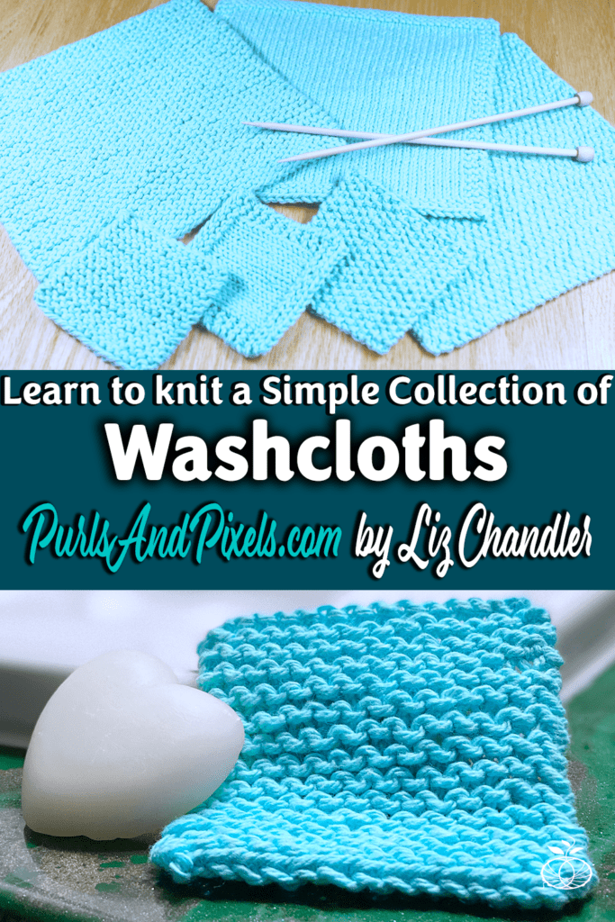 Simple Washcloth Knitting Pattern Collection - PurlsAndPixels