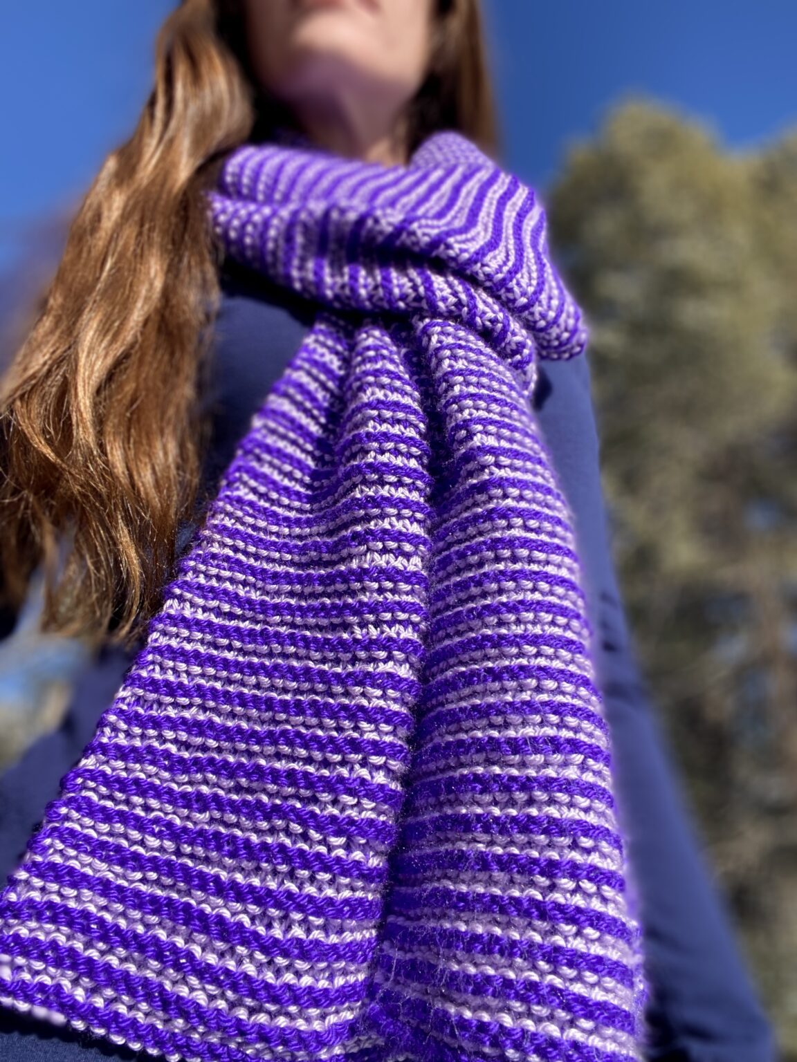 Single-Row Striped Scarves Knitting Pattern PDF - PurlsAndPixels