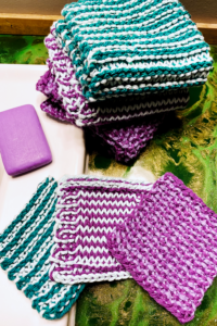 Single-Striped Washcloth Knitting Pattern Collection - PurlsAndPixels