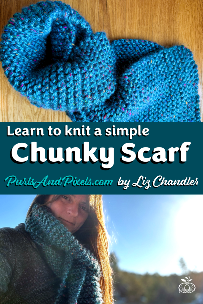 Super-Bulky Knit Scarf - Free Knitting Pattern - PurlsAndPixels