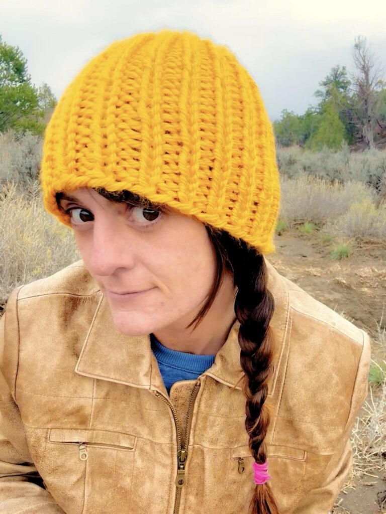 Easy Chunky Ribbed Hat PDF Knitting Pattern - PurlsAndPixels